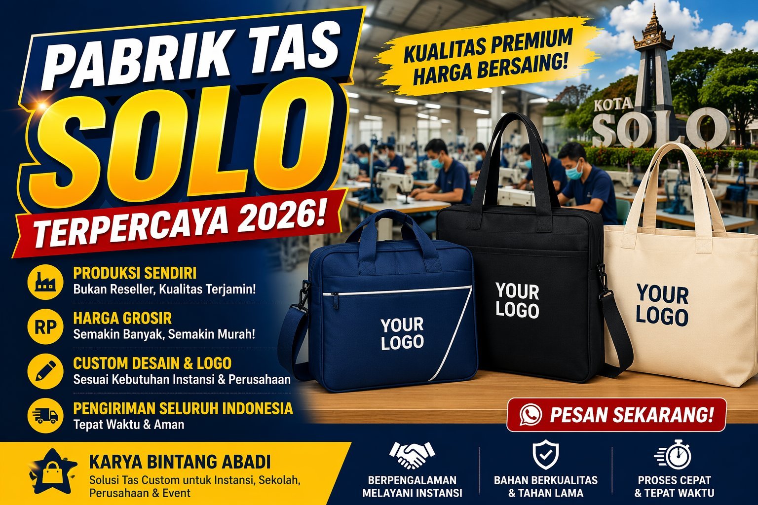 Pabrik Tas Solo Terpercaya 2026: Cara Cerdas Memilih Vendor Berkualitas ...